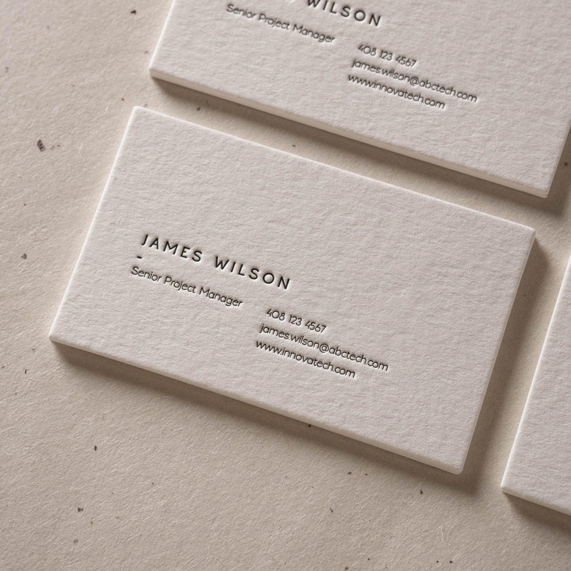 Minimalist Handmade Letterpress Business Cards | Premium Name Cards - Etsy