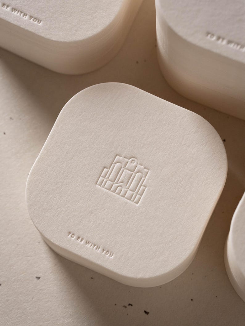 Custom Letterpress Drink Coasters | Water-resistant Cotton Paper Drink ...