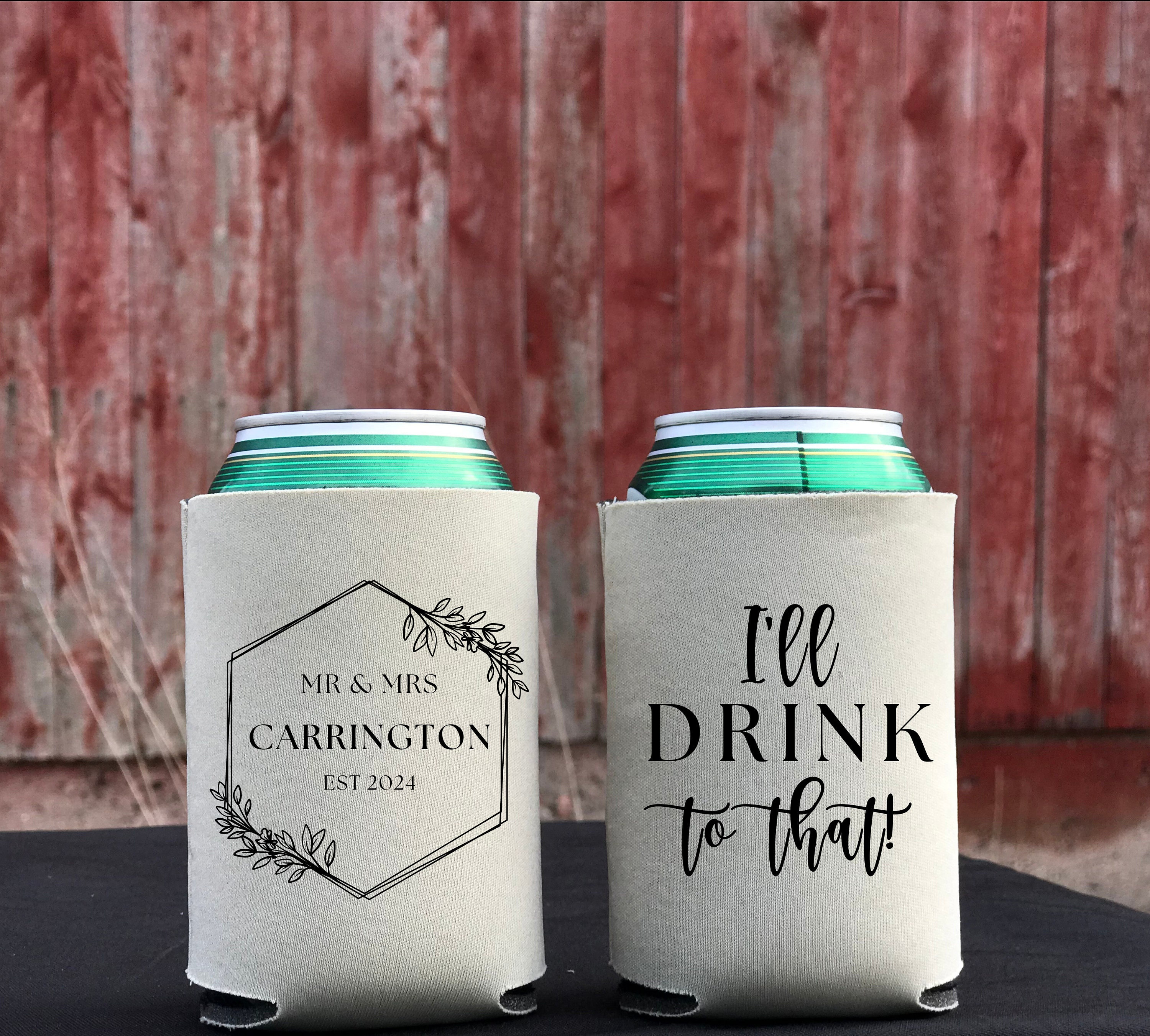 Custom Wedding Koozie - Customizable - Wedding Favor - Etsy