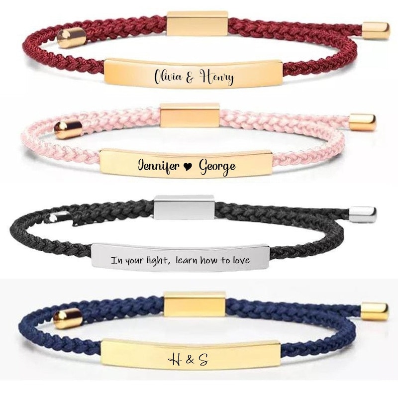Personalized Engraved Bracelet for Women - Etsy