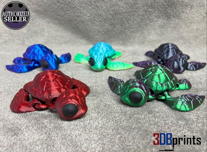 Sea Turtles - Articulating 3D Printed Sensory Fidget Toy - Etsy Australia