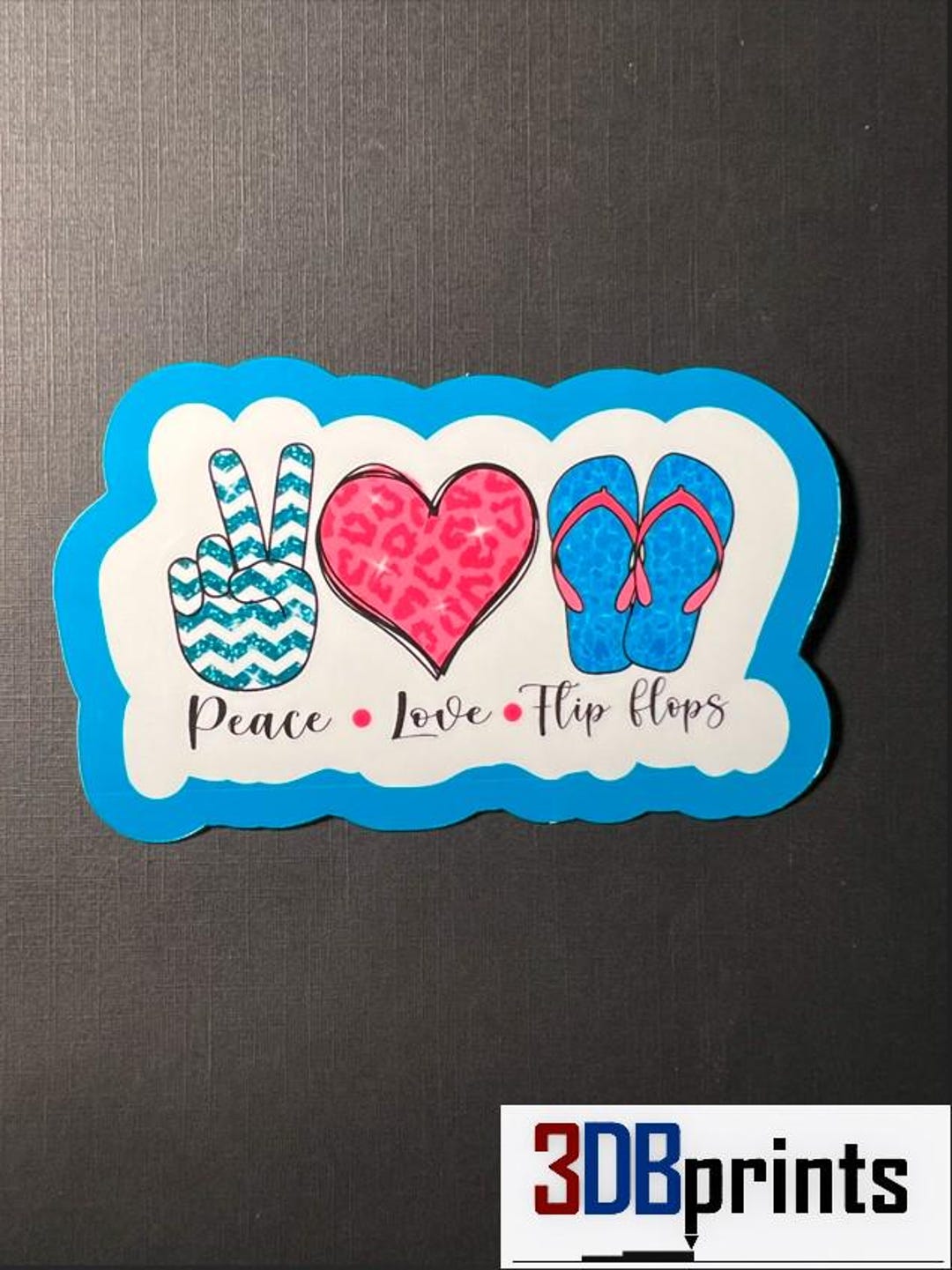 Peace Sign, Heart, and Flip Flops | Waterproof & UV Resistant | Clear ...