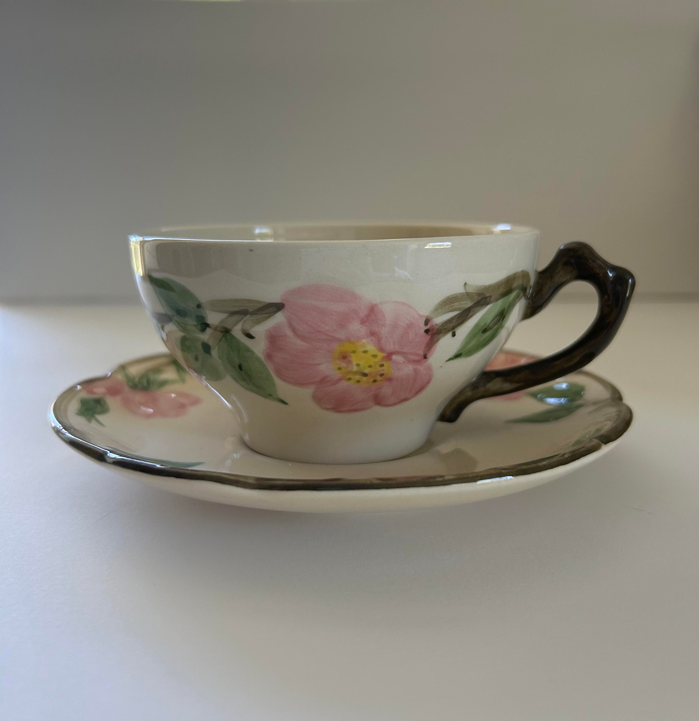 Desert Rose Tea Cups With Saucer - Etsy