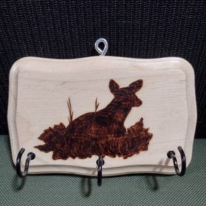 Wood Burned Key Holder. Pyrography. Burned by Hand. Has Hooks to Hold ...