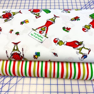 How the GRINCH Stole CHRISTMAS Fabric - Robert Kaufman - Grinch Holiday ...