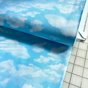 SKY BLUE Clouds Fabric - Timeless Treasures - Cotton Quilt Fabric by ...