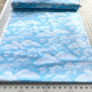 SKY BLUE Clouds Fabric - Timeless Treasures - Cotton Quilt Fabric by ...