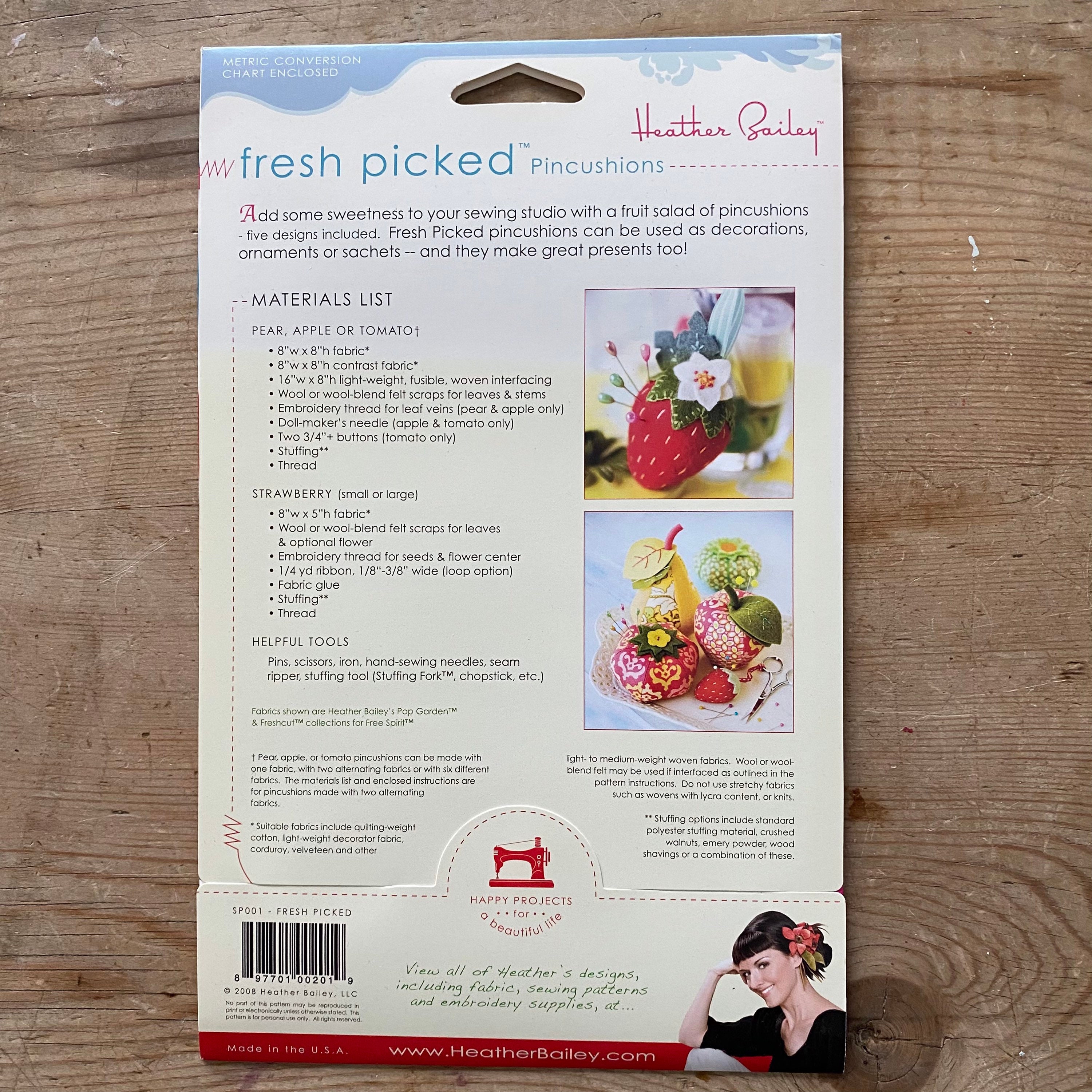 Heather Bailey Sewing PATTERNS PINCUSHIONS APRON Happy Stacker | Etsy