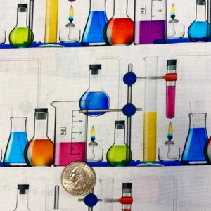 SCIENCE Fair 3 BRIGHT IDEA Fabric Robert Kaufman Fabric Scientific ...
