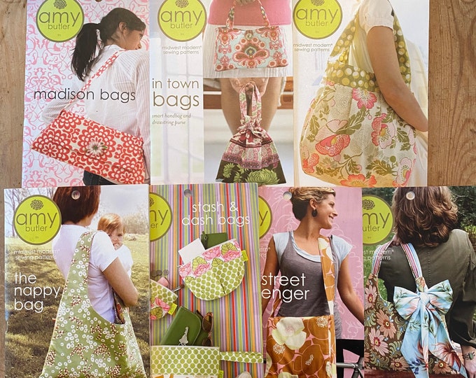 Amy Butler Sewing PATTERNS BAGS PURSES - Madison, in Town, Birdie Sling ...