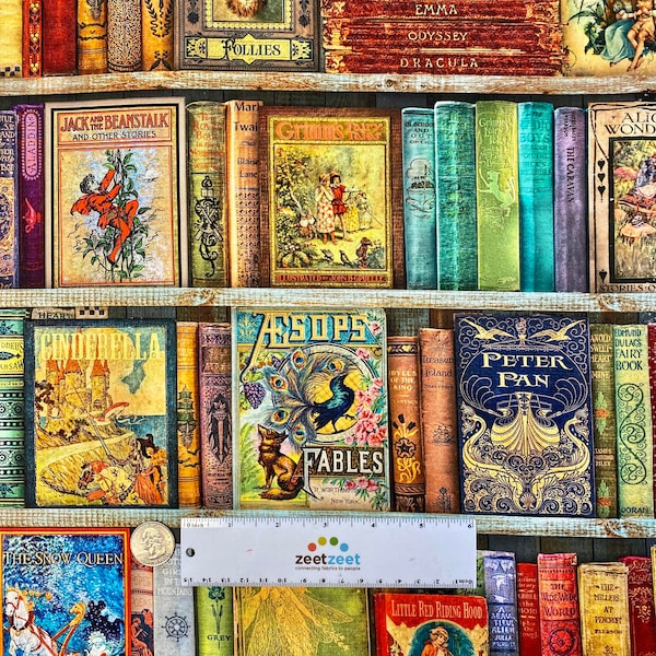 Library Book Fabric - Etsy