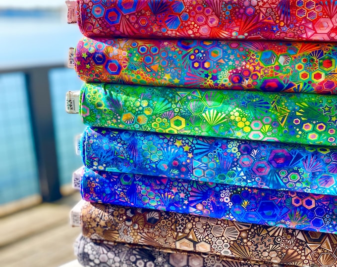 PHANTASMA Fabric Bundle - 7 COLORS - Robert Kaufman, 100% Cotton Quilting Fabric, Choose Half ...