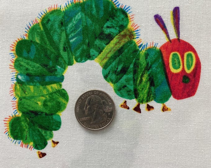 The Very Hungry Caterpillar RAINBOW WHITE Panel - 100% Cotton Quilt ...