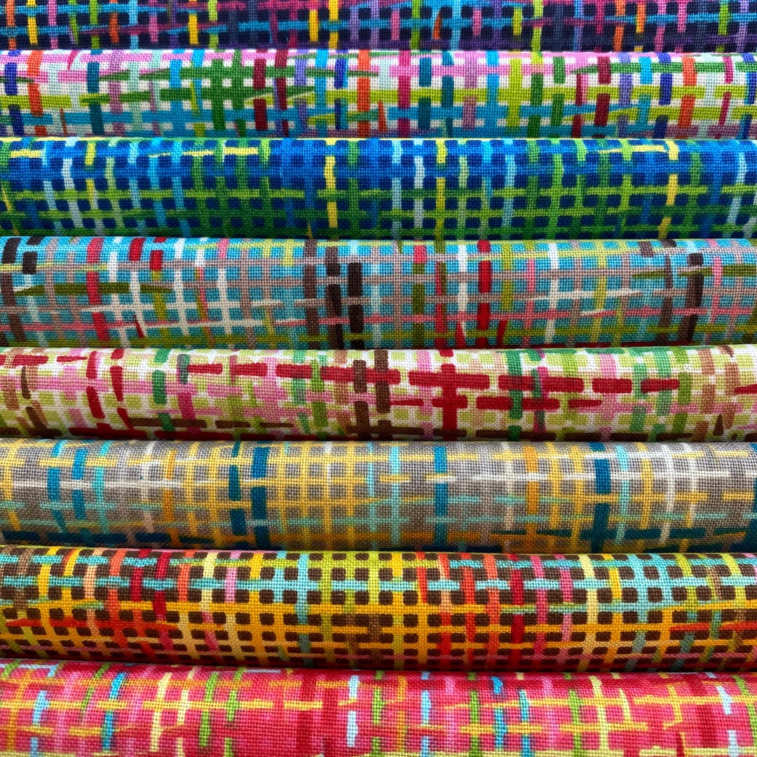 Printed DONEGAL TWEED PLAID - 8 Piece Fat Quarter Bundle Set Fabric ...