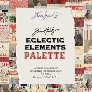 Eclectic Elements RED PALETTE Tim Holtz - 100% Cotton Quilting Fabric ...