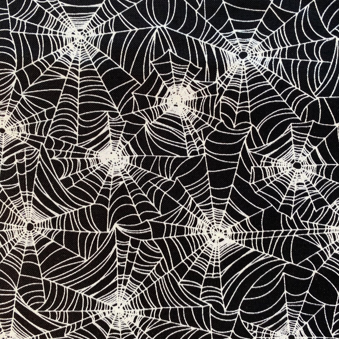 HALLOWEEN Spider WEB Fabric - Timeless Treasures - 100% Cotton Fabric ...
