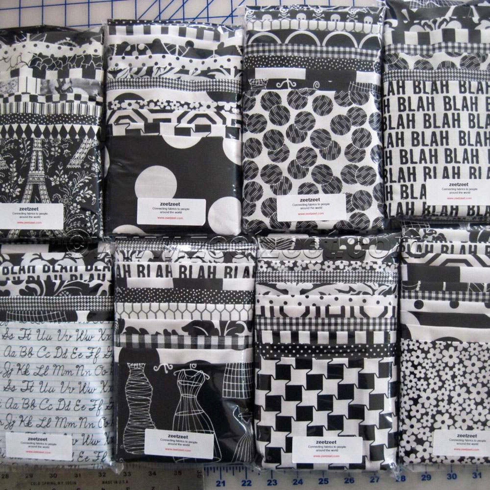 1/2 Pound Black & White FABRIC SCRAPS Scrap Bag Quilt Fabric | Etsy