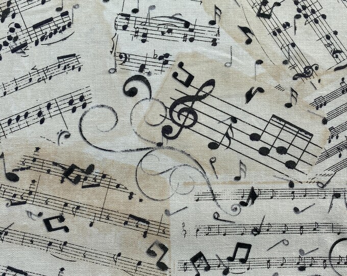 MUSIC SHEETS Fabric - Timeless Treasures - Cotton Quilt Fabric by the ...