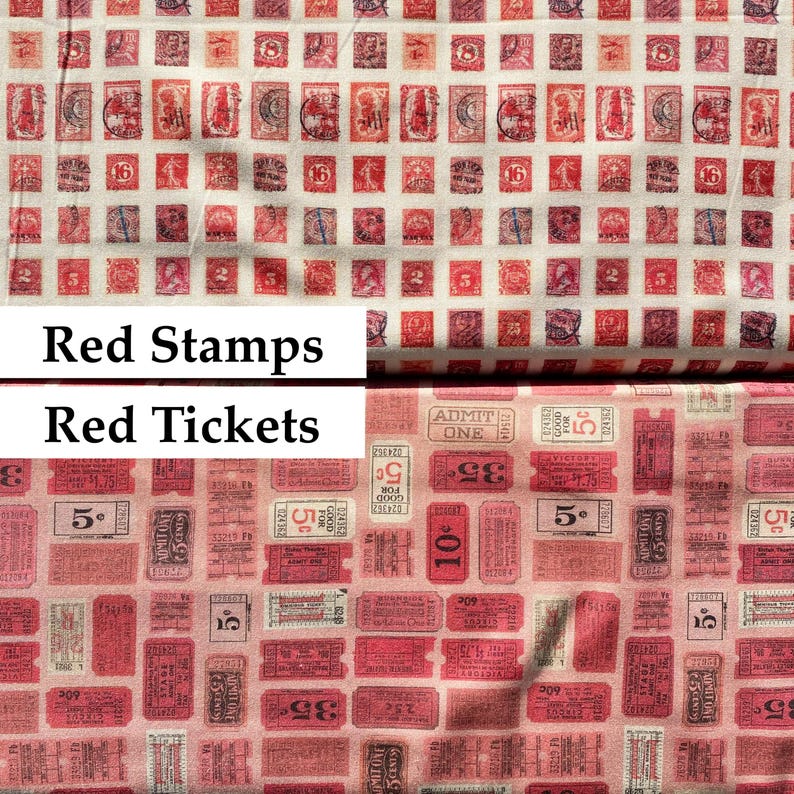 Eclectic Elements RED PALETTE Tim Holtz - 100% Cotton Quilting Fabric ...