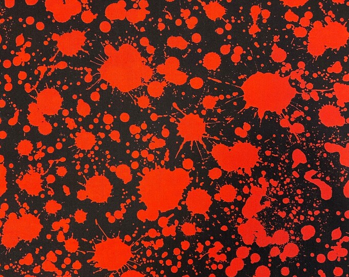 Blood Splatter Fabric Red Ink Splatter by Pond Ripple Splatter ...
