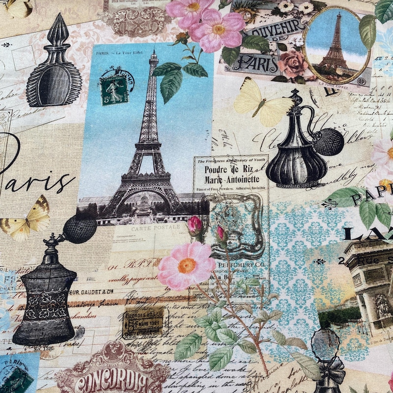 Eiffel Tower Fabric - Etsy