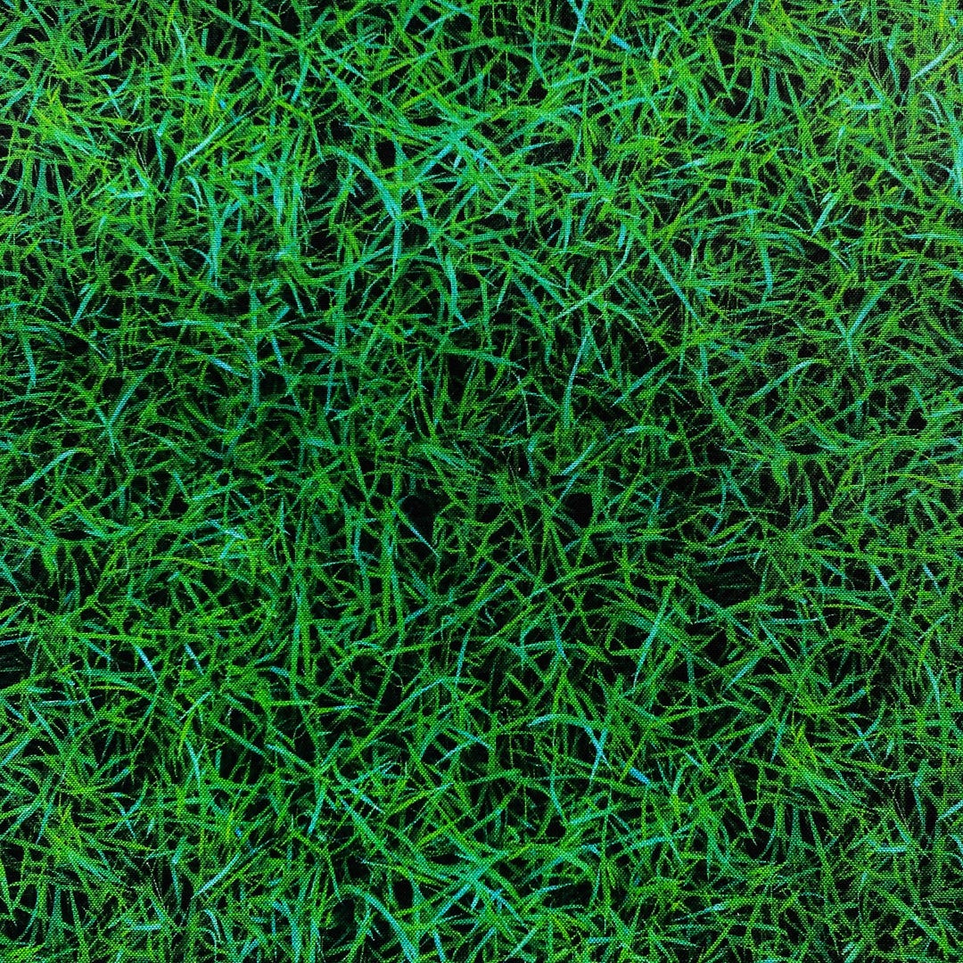 GREEN GRASS Fabric - Cotton Quilt Fabric by the Yard or Length ...