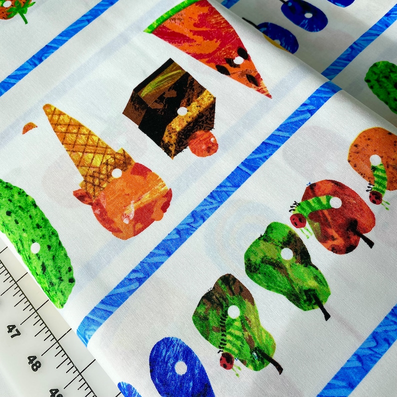 The Very Hungry Caterpillar FOOD STRIPES - 100% Cotton Quilt Fabric ...