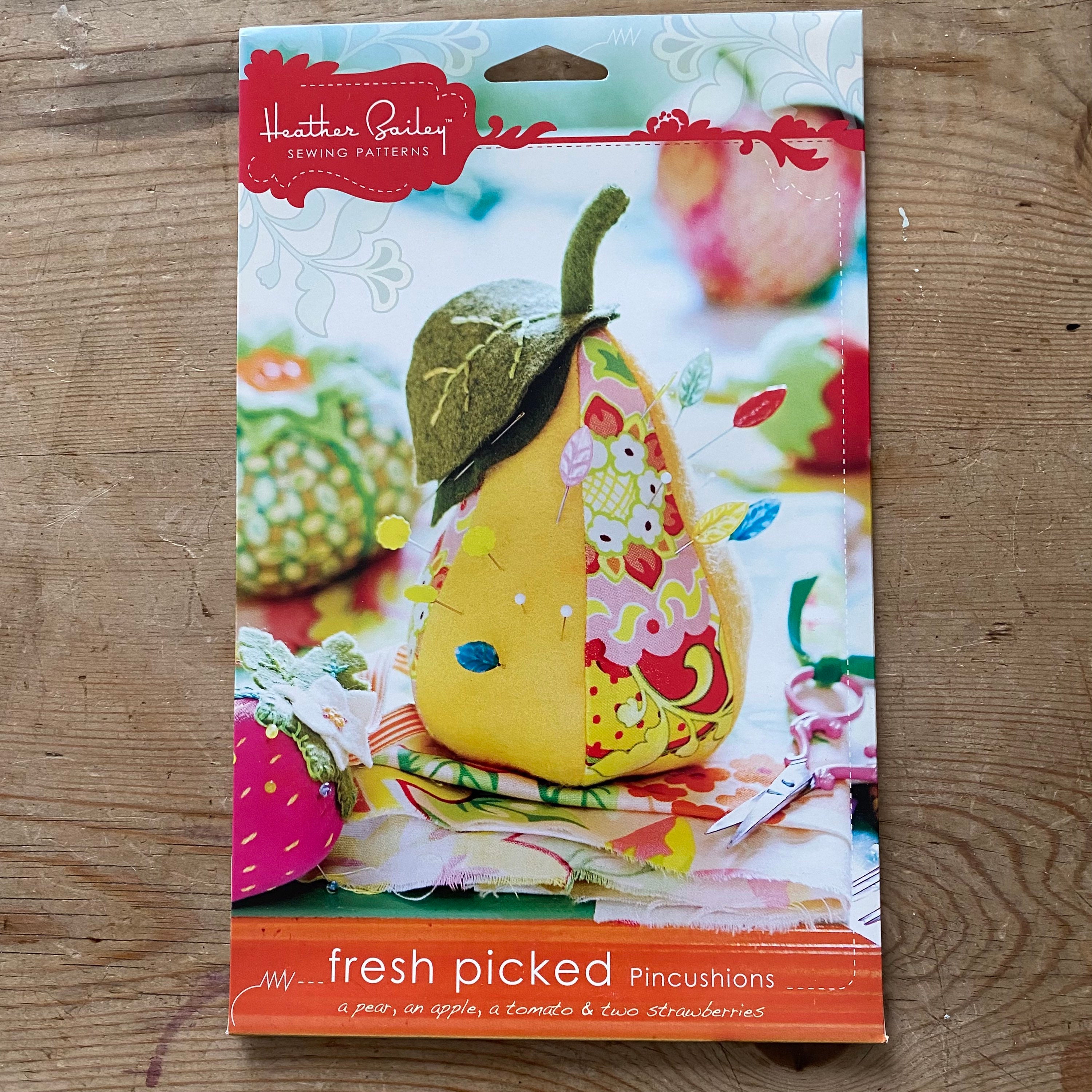 Heather Bailey Sewing PATTERNS PINCUSHIONS APRON Happy Stacker | Etsy