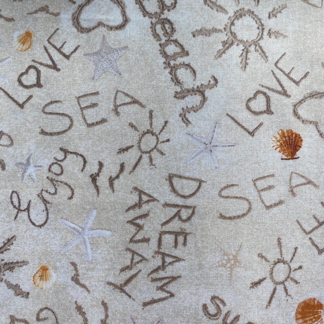 WRITING on SAND Fabric - Timeless Treasures - Cotton Quilt Fabric by ...