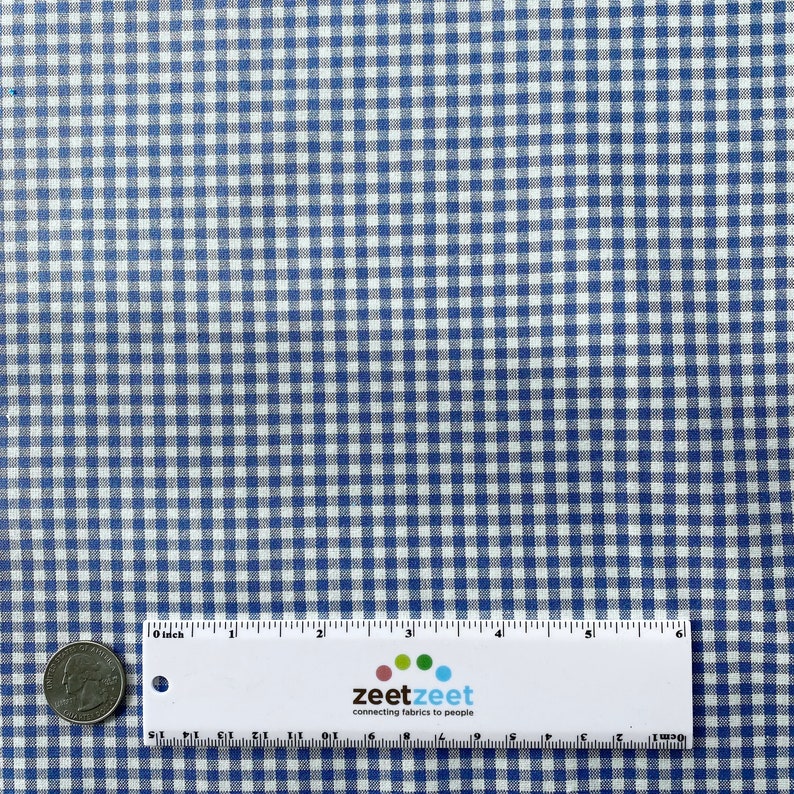 DENIM Blue GINGHAM Fabric by the Yard, 1/8" Robert Kaufman CAROLINA ...