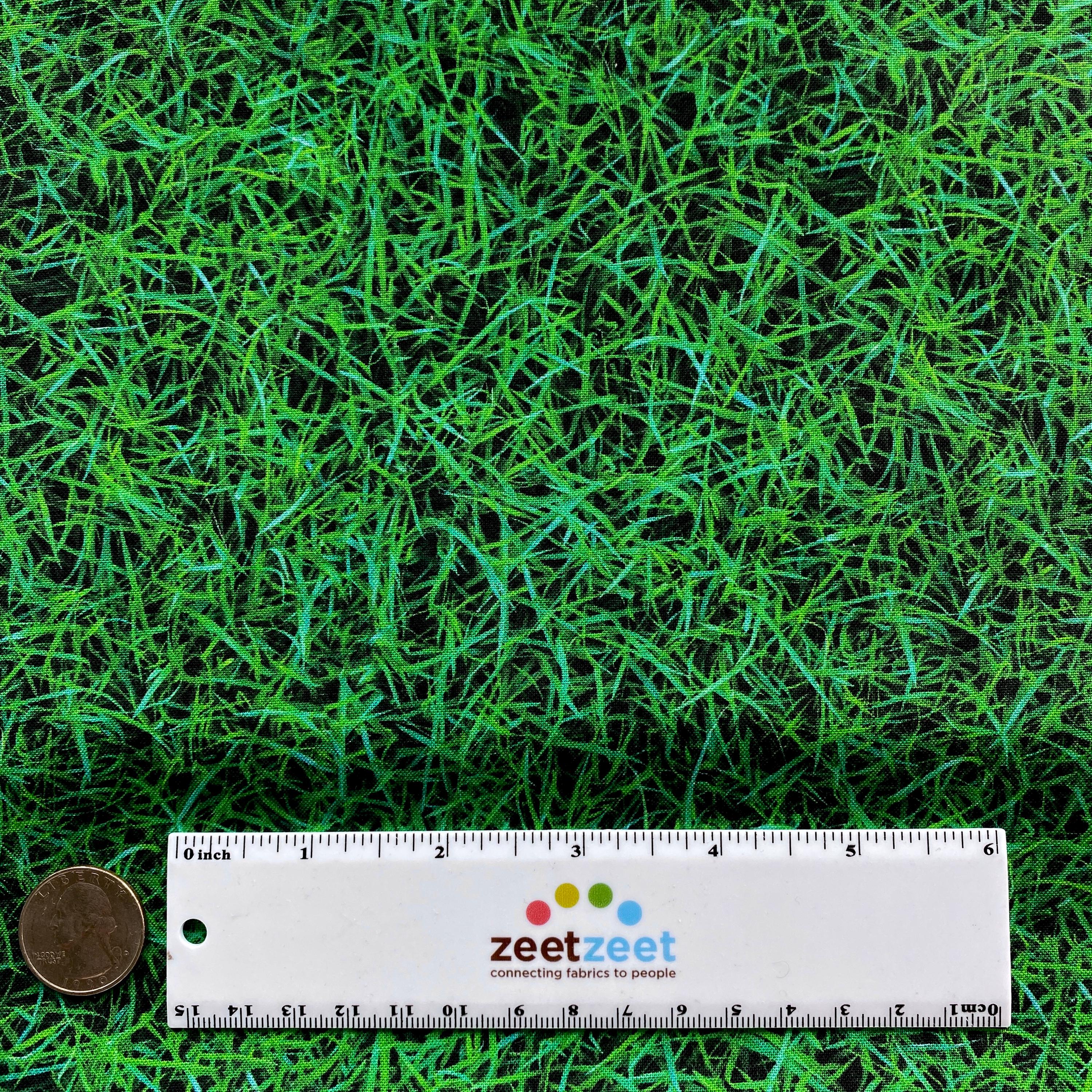 GREEN GRASS Fabric - Cotton Quilt Fabric by the Yard or Length ...