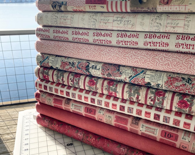 Eclectic Elements RED PALETTE Tim Holtz - 100% Cotton Quilting Fabric ...