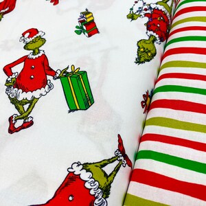 How the GRINCH Stole CHRISTMAS Fabric - Robert Kaufman - Grinch Holiday ...