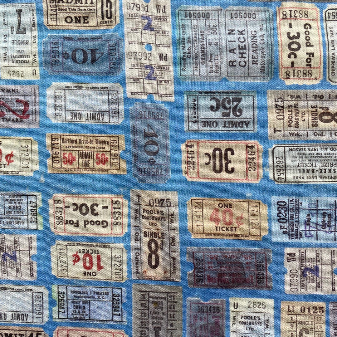 Indigo TICKETS Eclectic Elements INDIGO PALETTE Tim Holtz - 100% Cotton ...