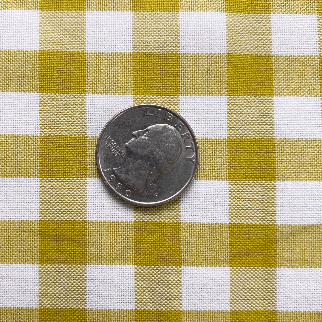 PICKLE Chatreuse Green KITCHEN Window Wovens Cotton Gingham by Robert ...