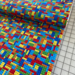 BUILDING BLOCKS PRIMARY Colors 100% Cotton Fabric by the Yard or Select ...