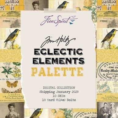 Eclectic Elements YELLOW PALETTE Tim Holtz - 100% Cotton Quilting ...