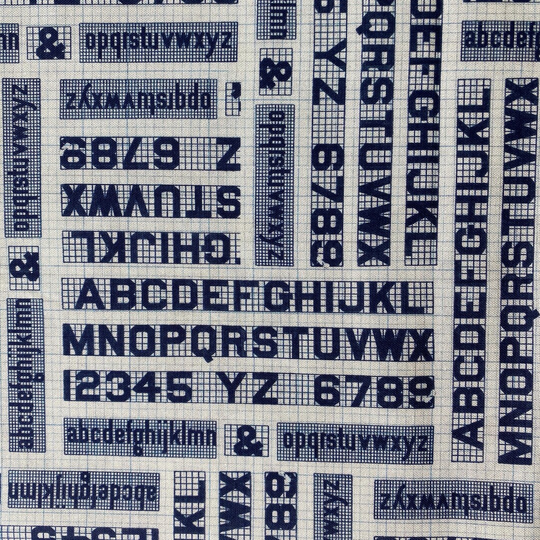 Indigo TYPOGRAPHY Eclectic Elements INDIGO PALETTE Tim Holtz - Cotton ...