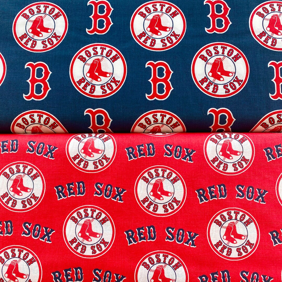 BOSTON RED SOX Fabric - Fabric Traditions - Major League Baseball 60 ...