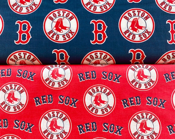BOSTON RED SOX Fabric - Fabric Traditions - Major League Baseball 60 ...