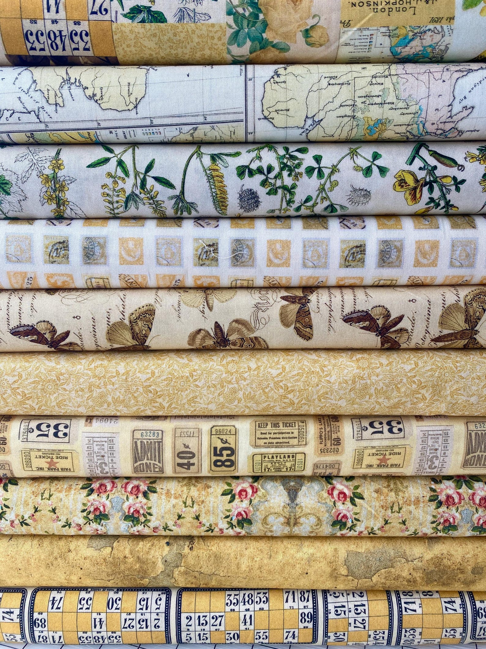 Eclectic Elements YELLOW PALETTE Tim Holtz - 100% Cotton Quilting ...