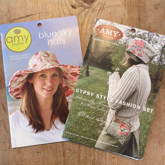 Amy Butler Midwest Modern Sewing PATTERNS Blue Sky HATS - Etsy