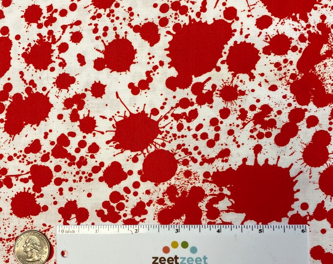 Blood Splatter Fabric Red Ink Splatter by Pond Ripple Splatter ...