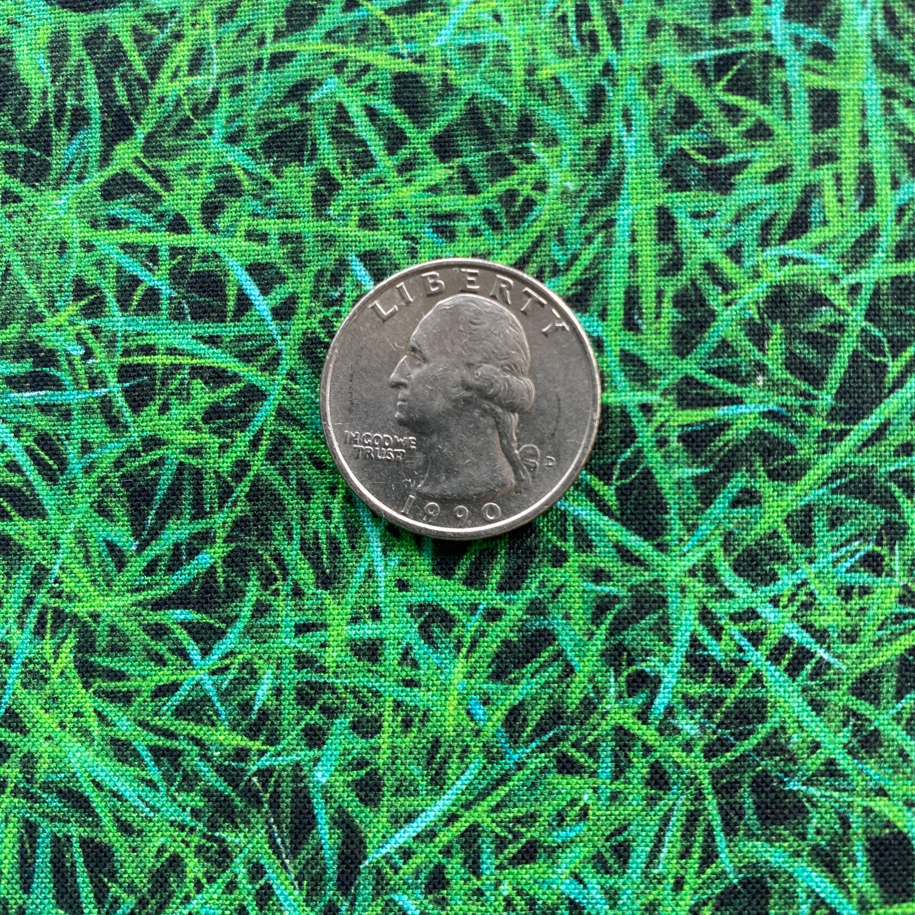 GREEN GRASS Fabric - Cotton Quilt Fabric by the Yard or Length ...