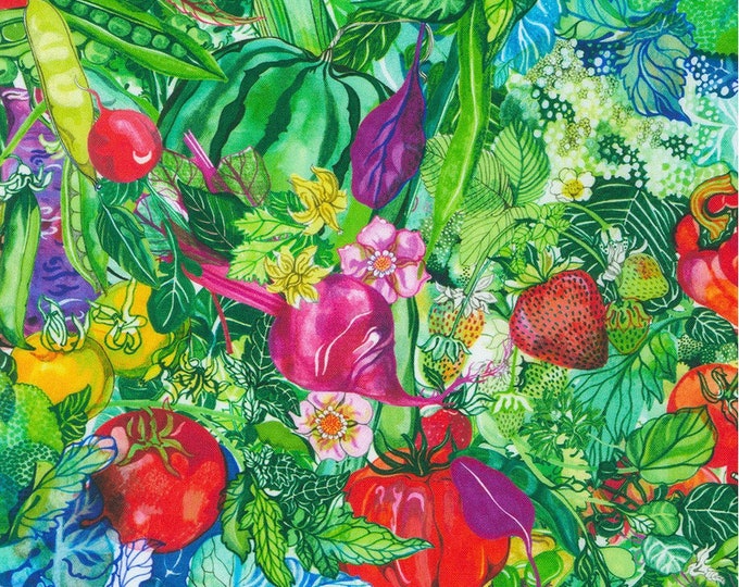 VEGETABLE Fabric - CHEF'S Table Veggie - Robert Kaufman Fabrics - 100% ...