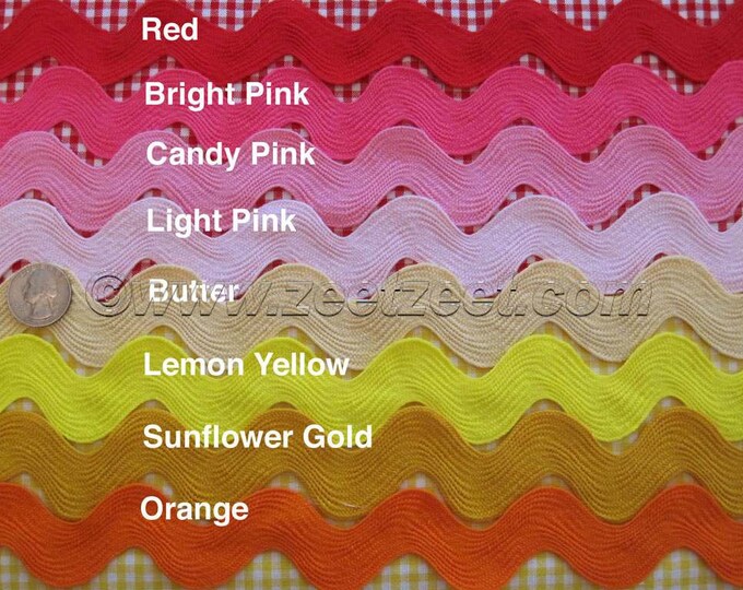 Discounted 10 Yards Choose Color Giant RIC RAC Jumbo Sewing Trim 1.5 ...