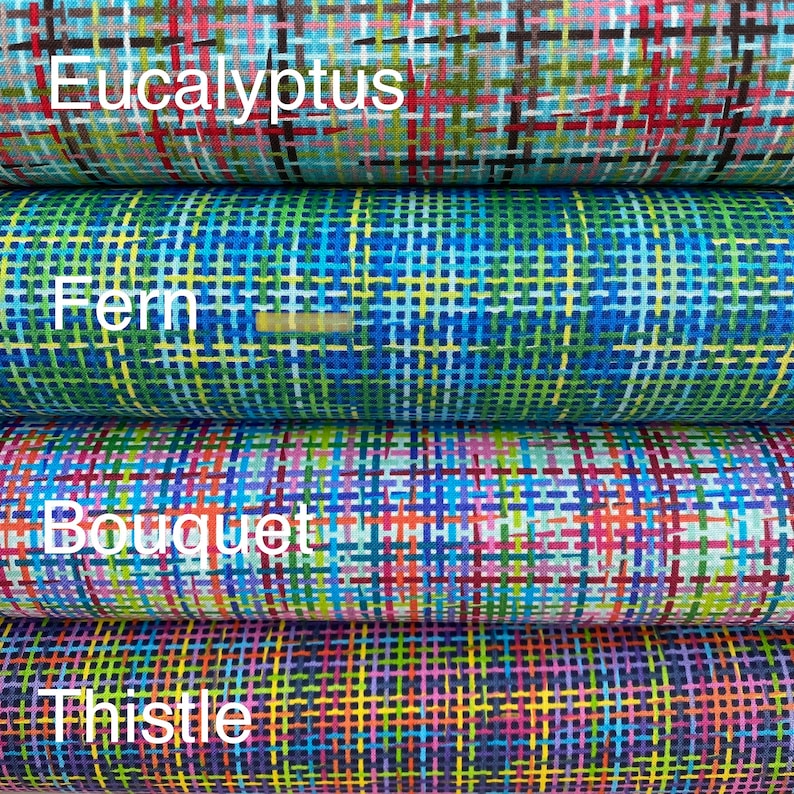 Printed DONEGAL TWEED PLAID Fabric by the Yard or Cut, 100% Cotton ...