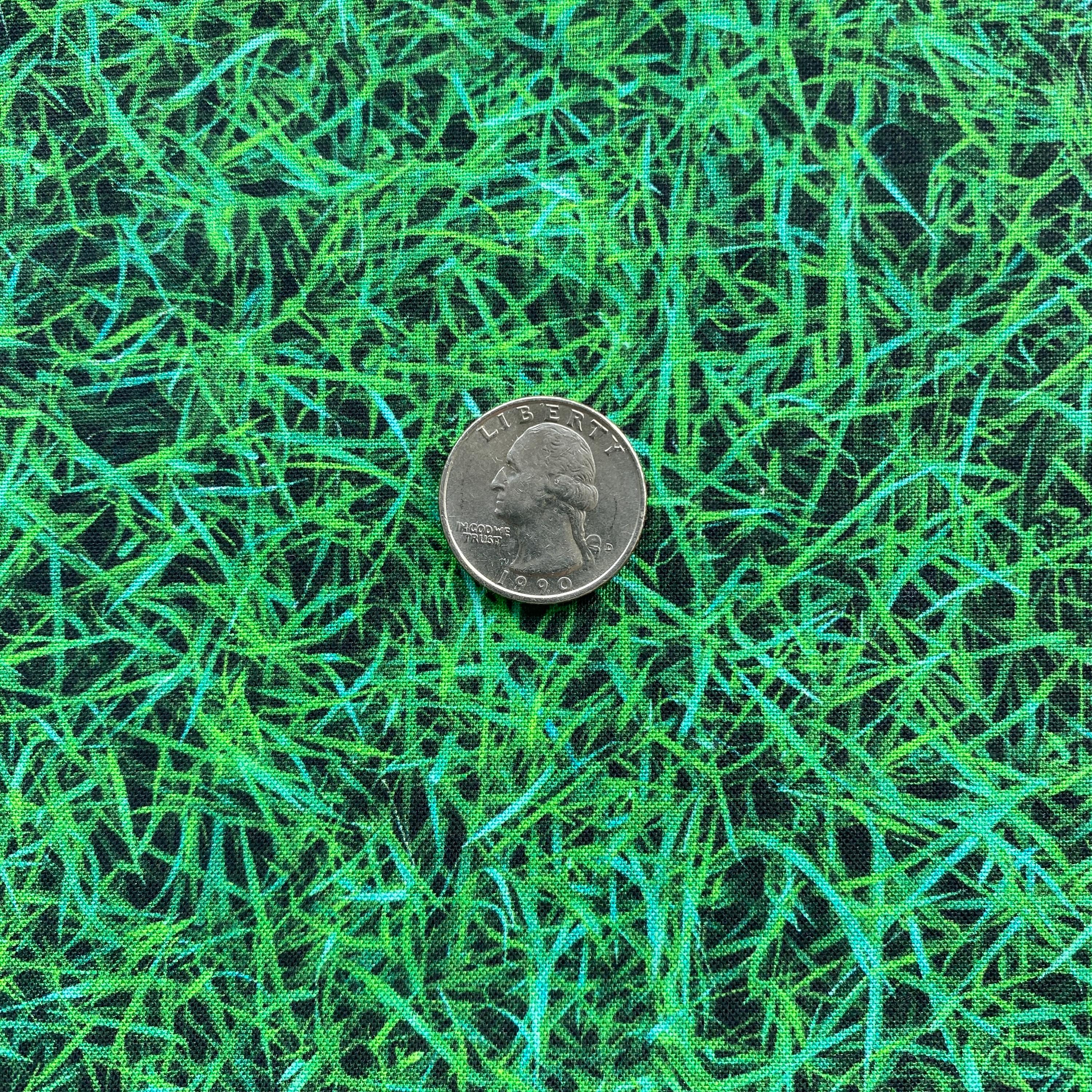 GREEN GRASS Fabric - Cotton Quilt Fabric by the Yard or Length ...