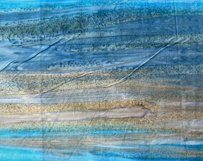 OCEAN BLUE BATIK Fabric - Cotton Quilt Fabric by the Yard or Length ...