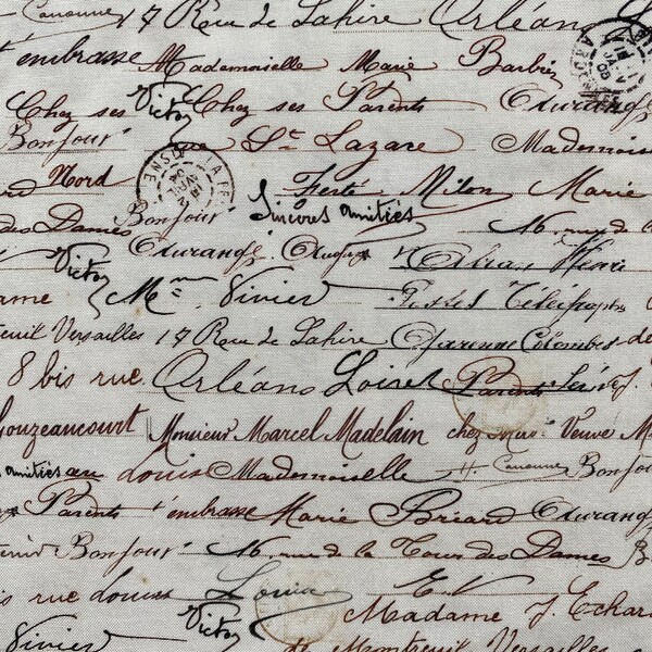 Handwriting Fabric - Etsy
